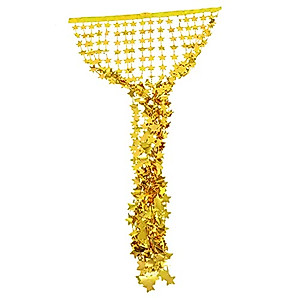 4 Sets Five-Pointed Star rain Silk Curtain Party Fringe Backdrop Fringe Curtain Ornament Doorway Tassel Curtain Door Fringe Curtains foil Door Curtain The pet Baby Porch Door Trim