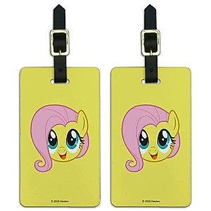 My Little Pony Fluttershy Face Luggage ID Tags Carry-On Cards - Set of 2