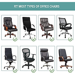 Melaluxe Office Chair Cover - Universal Stretch Desk Chair Cover, Computer Chair Slipcovers (Size: L) - Black