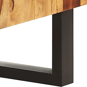 vidaXL TV Stand, TV Unit for Living Room Bedroom, Sideboard with Storage, TV Console Media Unit Cupboard, Industrial Style, Solid Wood Sheesham