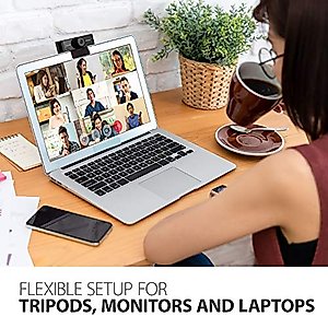 ViewSonic VB-CAM-001 Full HD 1080p USB Web Camera w/Dual Stereo Microphone with Auto Noise Reduction,110 Degree Ultra-Wide Lens for Zoom/Teams/Skype Conferencing and Video Calls on PC and Mac
