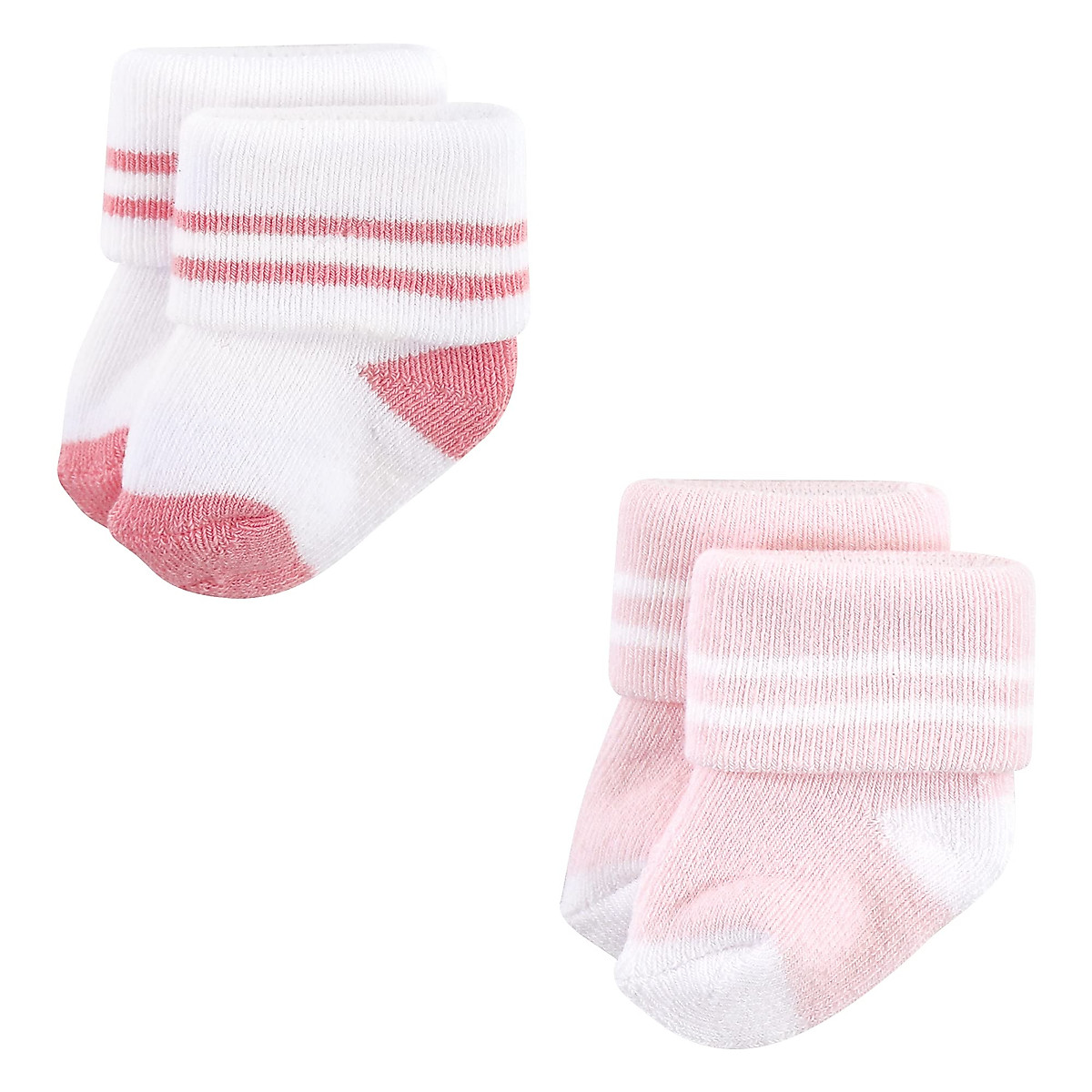Hudson Baby Unisex Baby Cotton Rich Newborn and Terry Socks, Strawberry, 6-12 Months