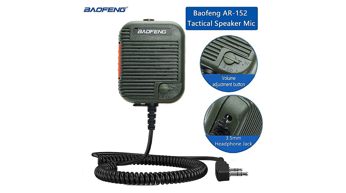 Baofeng Military Grade Speaker Mic with Adjustable Volume for Baofeng ...
