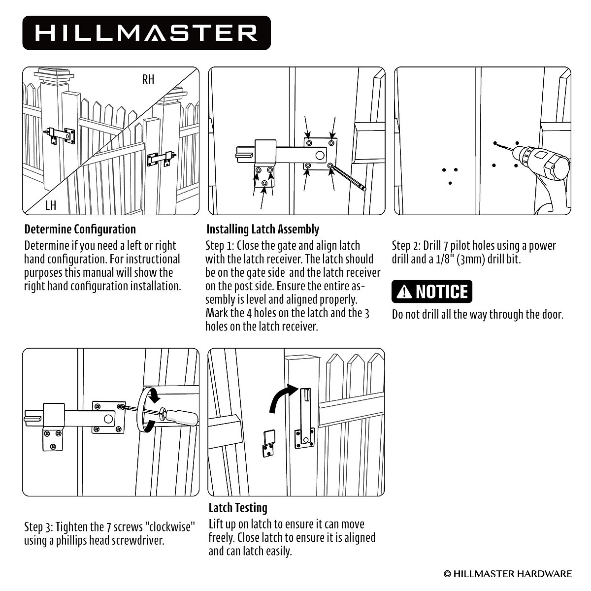 HILLMASTER Sturdy 6" Farm Flip Fence Gate Latch, Barn Door Lock Flip Latch Hardware, Rustic Gate Lock for Cabinet, Shed, Sliding Doors, Matte Black