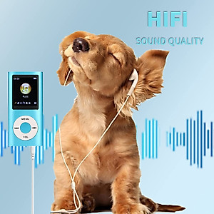 MP3 Player, Portable Lossless Sound Slim MP3 Music Player with Earphone, 1.8 Inch LCD Screen Digital Music Player, （Memory Card Not Included）(Black)