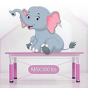 MilleLoom Kids Table and Chair Set, Height Adjustable Toddler Arts & Crafts Table and 6 Chair Set for Ages 2-10,Max 300lbs Kids Activity Art Table for Classroom Daycares,Home