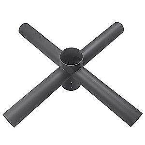 1000LED Quad 90 Degree Horizontal Tenon Adapter, Quad Spoke Bracket for 2.5 Inch Round Pole, Lighting Mounted Accessories for LED Shoebox Parking Lot Light, Street Light