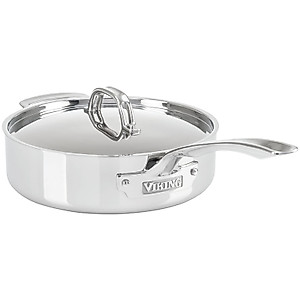 Viking 3-Ply Stainless Steel Sauté Pan, 3.4 Quart