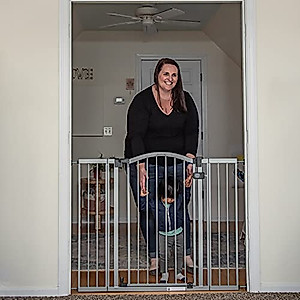 Summer Infant Extra Tall & Extra Wide Safety Gate, 29.5 - 53 Inch Wide & 38" Tall, for Doorways & Stairways, with Auto-Close & Hold-Open, Grey