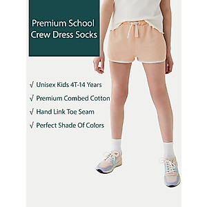 COTTON DAY Unisex School Kids Boys Girls Soft Cotton White Athletic Socks 4-6 Years All White Size S (6)