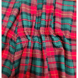 Newcastle Fabrics Yarn Dyed Flannel, Hunter/Wine