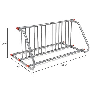 Global Industrial 59-3/4"L Grid Bike Rack, Double Sided, Powder Coated Steel, 10-Bike Capacity