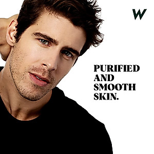 Wolf Project Men Skin Care Kit - Advanced Skin Care Set - Anti-Aging Face Moisturizer Gel Cream, Hydrating Charcoal Face Sheet Mask, Charcoal Face Cleanser - 3-Pack Mens Facial Care Kit