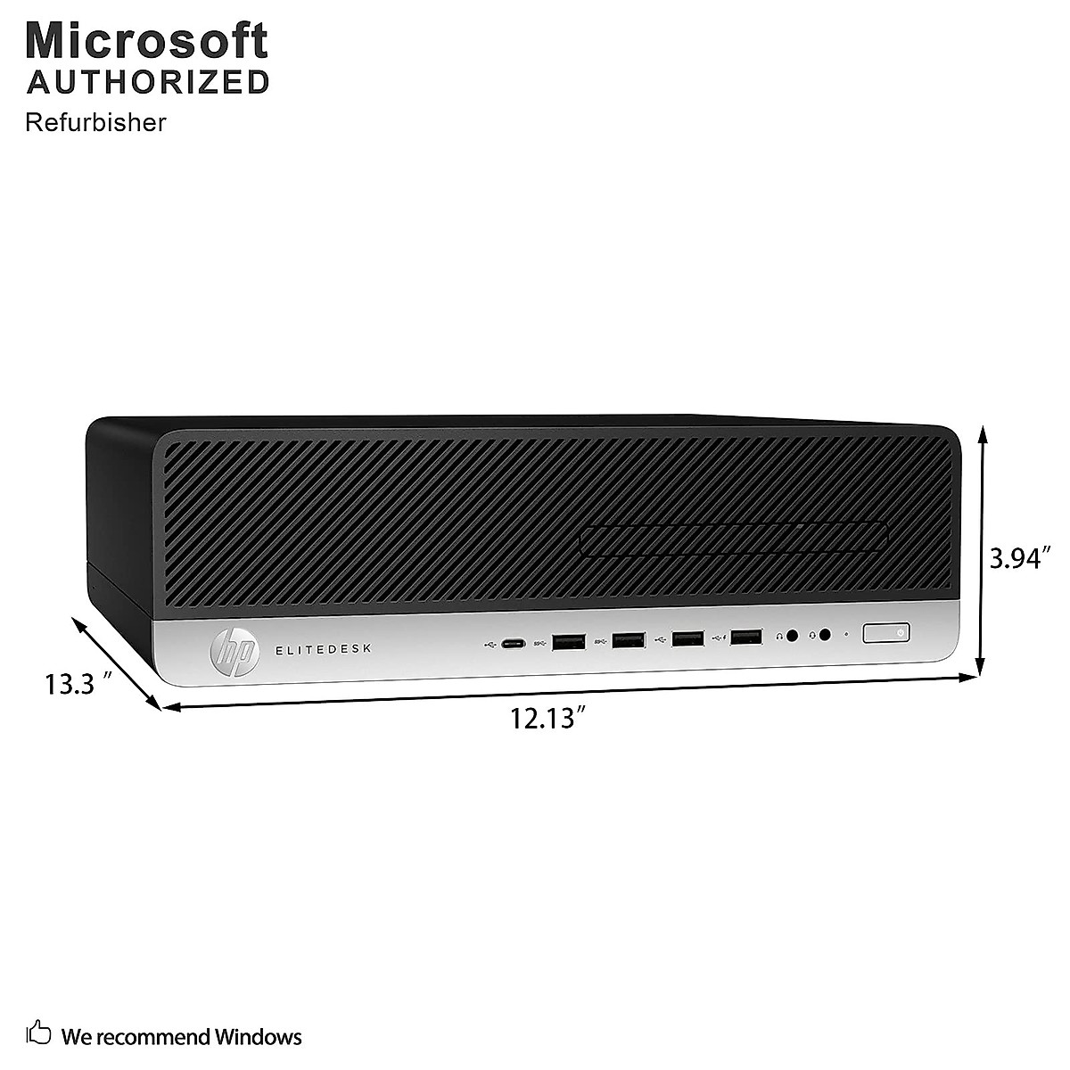 HP EliteDesk 800 G3 Small Form Factor PC, Intel Core Quad i5 6500 up to 3.6 GHz, 16GB DDR4, 2TB+256GB SSD, WiFi, DP, Win 10 Pro 64-Multi-Language Support English/Spanish/French(Renewed)