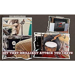 GRIFFIN Snare Drum | Poplar Wood Shell 14" x 5.5" with Black PVC & Coated Head | Acoustic Marching Percussion Musical Instrument Set with Drummers Key, 8 Metal Tuning Lugs & Snare Strainer Throw Off