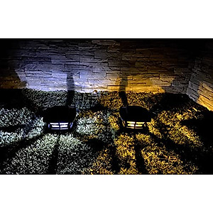 JSBDPHW Creative Personality LED Column Light Outdoor Solar Pillar Lamp Waterproof IP45 Courtyard Fence Post Light Villa Garden Lawn Decoration Landscape Light