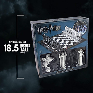 The Noble Collection Harry Potter Wizard Chess Set - 32 Detailed Playing Pieces - Officially Licensed Harry Potter Film Set Movie Props Toys Gifts
