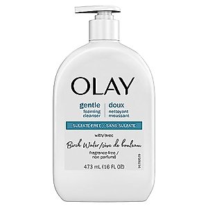 Olay Gentle Foaming Face Wash with Birch Water, Fragrance-Free, 16 oz