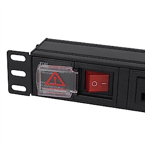 19" 1U Rack Mount PDU Power Strips 6 or 8 Outlet Mountable Power Strip, Wall Mount Outlet Power Strip Heavy Duty, Wide Spaced 15A 125V 1875W, 6 FT SJT 14AWG Power Cord (6FT) (8 Outlet)