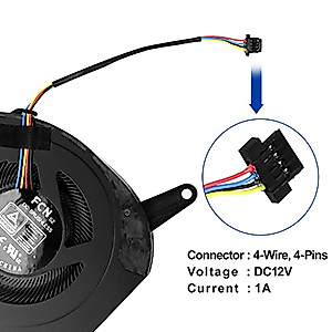 CPU+GPU Cooling Fan Replacement for Gigabyte Aorus 15G 15P RX7P RX7G 2021 RTX30 17G XB XC XD GIGABYTE AERO 15 OLED XB XD RP75SA Gigabyte Aero 17 XA HDR XB WA Series FNGT FNGS DC12V 1A Fan 10mm Thick