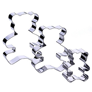 Sweet Cookie Crumbs Three Bears Cutter Set, 3 Piece, Stainless Steel