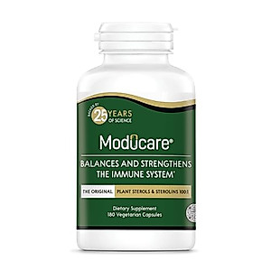 Moducare Daily Immune Support, Plant Sterol Dietary Supplement, 180 Vegetarian Capsules (Packing May Vary)