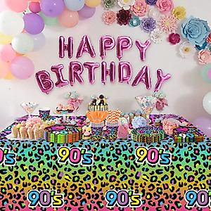 HIPVVILD 90's Party Decorations Tableware - 90s Theme Birthday Party Supplies Include Paper Plate, Cups, Napkins, Tablecloth, Cutlery, Straw, 90s Theme Birthday Party Decorations Dinnerware | Serve 24