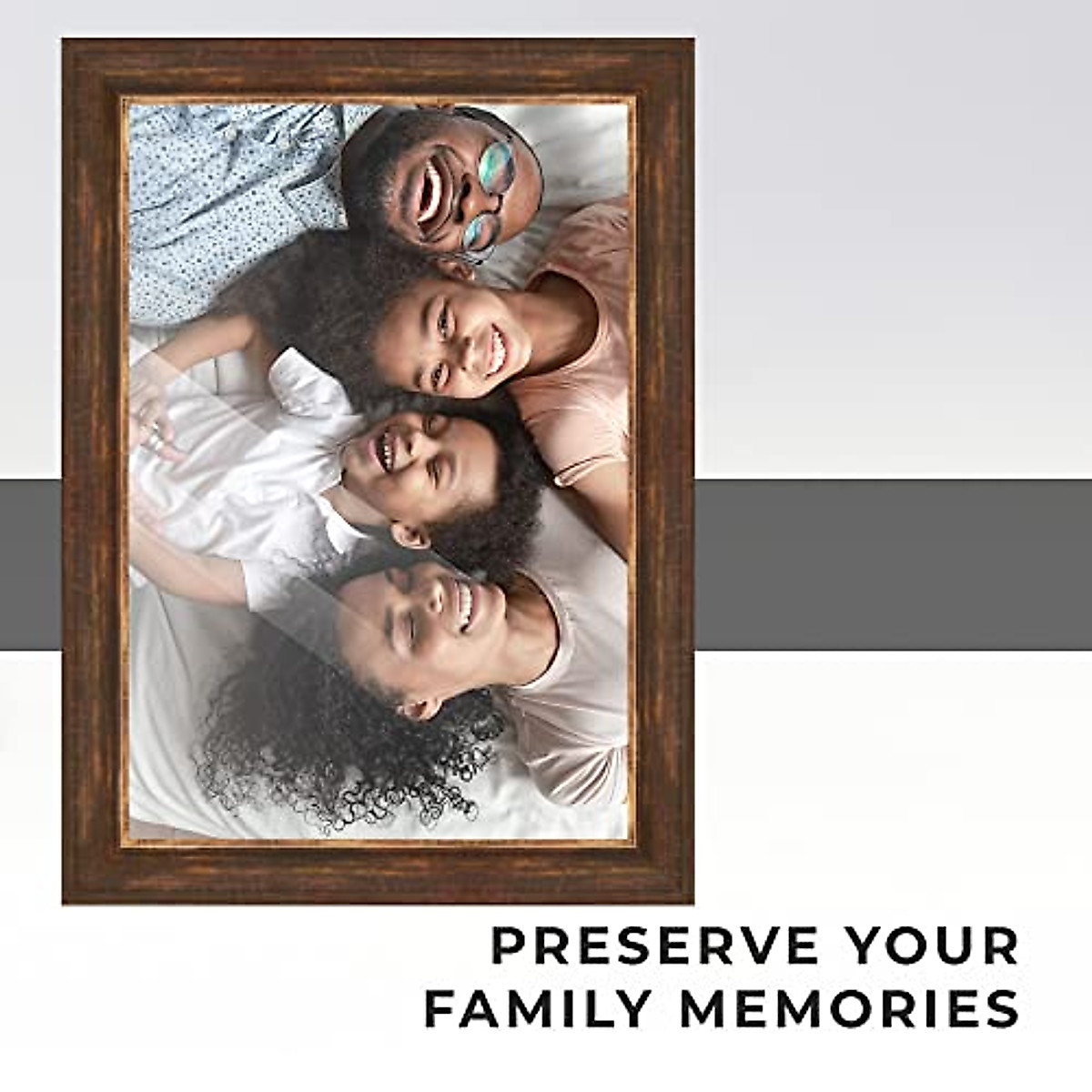 24x40 Frame Gold Real Wood Picture Frame Width 1.5 Inches | Interior Frame Depth 0.5 Inches | Garrett Modern Photo Frame Complete with UV Acrylic, Foam Board Backing & Hanging Hardware