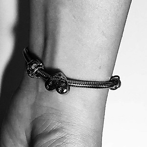 JMQJewelry Christmas Lucky Heart Beads Love Womens Beads Charm for Bracelets Grandmother Daughter Sister Snake Chain Bracelet 19cm 7.48in Clasp