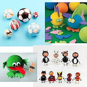 Crafare 40pc 3 Inch Craft Foam Balls Smooth for Holiday DIY Crafts Making and School Projects Decorations