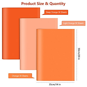 90 Sheets Tissue Paper for Gift Bags, Mixed 3 Orange Colors Thanksgiving Wrapping Tissue Paper Bulk for DIY Art Crafts Birthday Wedding Halloween, 12 X 20 Inches