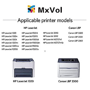 Mvtoner Compatible Toner Cartridge Replacement for HP 53X Q7553X 49X Q5949X Use for HP LaserJet M2727 P2014 P2015 1320 P2010 Printer (2-Pack, Black)