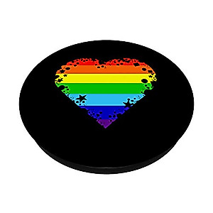CSD Rainbow Heart Love LGBT Pride Gay Homo LGBTQ | Gift Idea PopSockets PopGrip: Swappable Grip for Phones & Tablets