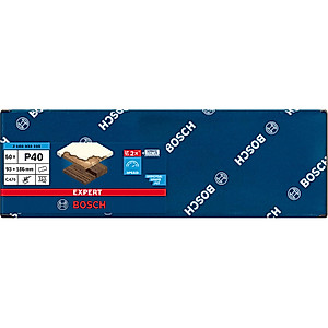Bosch Professional 50x Expert C470 Sandpaper (for Hardwood, Paint on Wood, 93x186 mm, Grit 40, Accessories Orbital Sander)