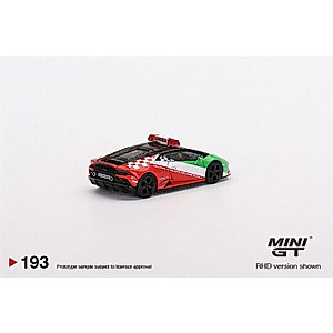 True Scale Miniatures Model Car Compatible for Lamborghini Huracán EVO Bologna Airport 2020 Follow-Me Car 1/64 Diecast Model Car MGT00193