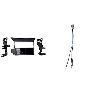 Metra 99-7876 Single DIN Installation Dash Kit with Pocket for 2009 Honda Pilot & Electronics 40-HD10 Factory Antenna Cable to Aftermarket Radio Receivers for Select Honda/Acura Vehicles