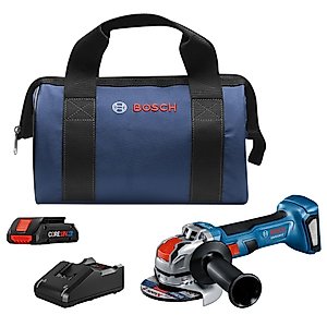 BOSCH GWX18V-8B15 18V X-LOCK Brushless 4-1/2 In. Angle Grinder Kit with (1) CORE18V® 4 Ah Advanced Power Battery