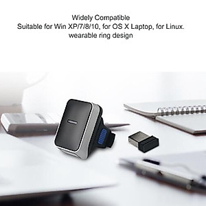 Zyyini Wearable Ring Barcode Scanner, 1D 2D QR Hands Mini Finger Bar Code Reader with 2.4G, USB Wired and BT4.2, for Laptops, PCs, POS, Smartphones, Tablets