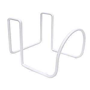 Jantens Hose Holder, Heavy Duty Steel Hose Hanger Wall Mount for Outside, Powder Coated Vinyl Fence Hook for Expandable Hose, Hose Reel, Water Hose, Pocket Hose, Flexible Hose, Magic Hose (White)