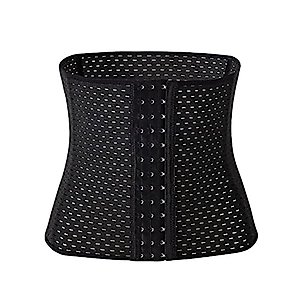 vipolish Black Waist Trainer Women Waist Cincher Corset Body Shaper for Lossing Weight Shaping Workout Sports