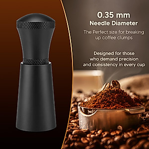 PETILIANO WDT Tool Espresso 10 Needle Set - Aluminum Made - 0.35 mm Needle - Espresso Distribution Tool, Espresso Accessories, Coffee Distributor, Barista Tools, Espresso Stirrer