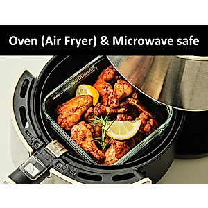 GLASSLOCK 10 pack Glass Meal Prep set (13oz & 34oz) - 100% Airtight & Leakproof, Dishwasher Safe, BPA Free lids, Freezer to Oven Safe, Lunch Bento Box, Pantry & Kitchen Storage