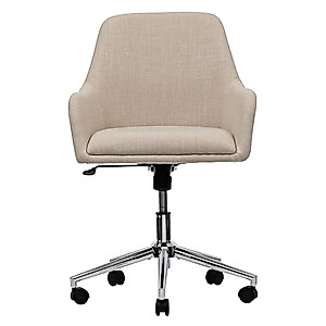 Alera ALEWS4251 Mid-Century Task Chair Supports Up to 275 lbs. 18.9 in. to 22.24 in. Seat Height - Cream
