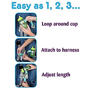 PBnJ Baby SippyPal Sippy Cup Holder Strap Leash Tether (Arrow Gray 2-Pack)