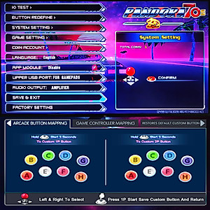 RegiisJoy【 30000 Games in 1 】 Pandora's Box 70S Arcade Game Console Retro Game Machine for PC & Projector & TV, 2-4 Players, 1280X720, 3D Games, Search/Hide/Save/Load/Pause Games, Favorite List
