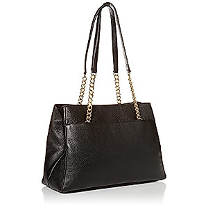 Karl Lagerfeld Paris womens Charlotte Quilted Tote Bag, Blk/Gold, One Size US