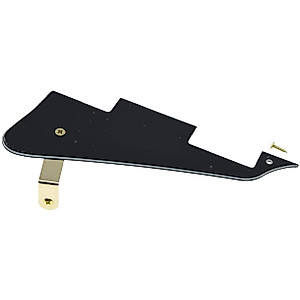 Dopro Black 3 Ply LP Guitar Pickguard with Gold Bracket for Epiphone Les Paul