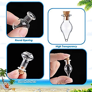 140 Pcs Small Mini Glass Bottles Jars with Cork Stoppers Wishing Bottle Potion Bottles Spell Jars Apothecary Bottles Glass Vials with Corks Decorative Bottles Drifting Bottle for Wedding DIY, Mixed