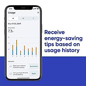 Wyze Programmable Smart WiFi Thermostat for Home with App Control, Energy Saving, Easy Installation, Works with Alexa and Google Assistant, Black