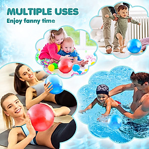 Abeillo 8.5 Inch Marbleized Bouncing Balls for Kids, 2 Pieces Cloud Bouncy Balls Inflatable Rubber Playground Ball Bouncy Play Balls for Kids Adults Pet Outdoor School Water Fun